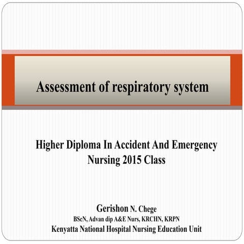 Assessment of respiratory system 2 | PPTX