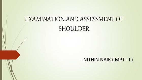 Shoulder examination | PPT