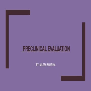 Preclinical development | PPTX