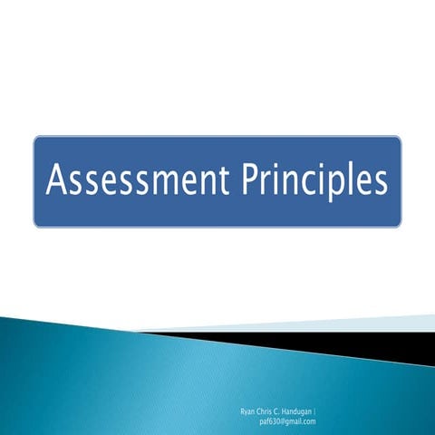 Assessment principles | PPT