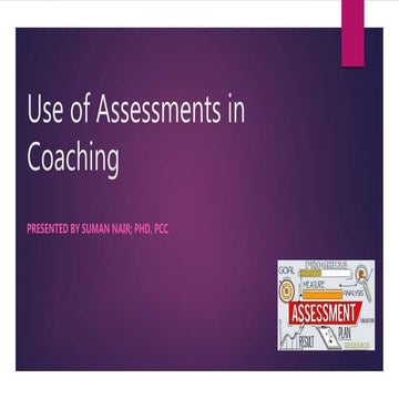 Use of Assessments in Coaching | PPTX