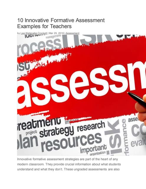 Classroom assessment techniques | PPTX
