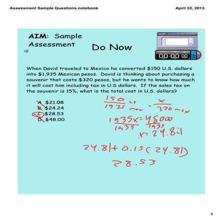 Assessment sample questions | PDF | Currencies | Economy