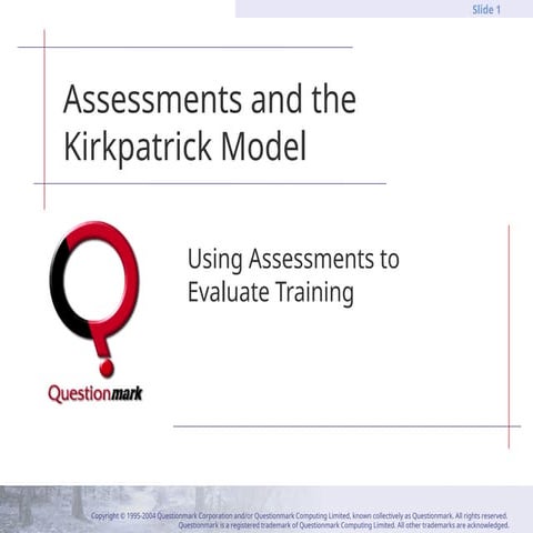 The Kirkpatrick Model: Evaluating Training Impact and Outcome | PPT