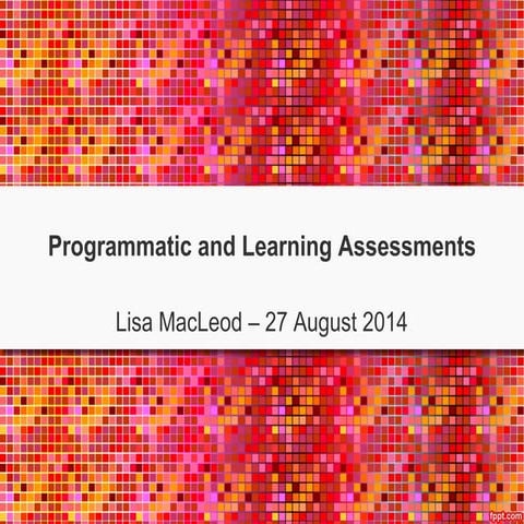 Assessments for Programs and Learning | PPT | Standardized Testing ...