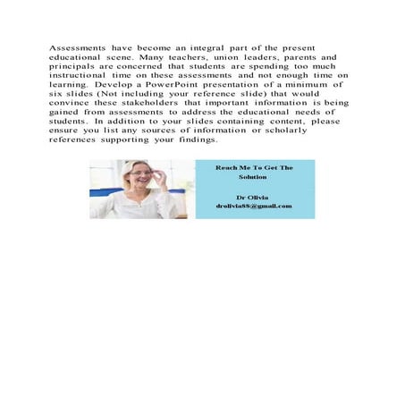 Assessments have become an integral part of the present educational | DOCX