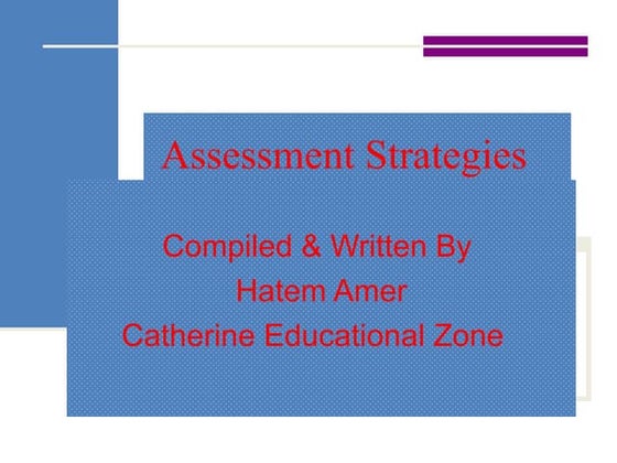 Assessment Strategies Ppt