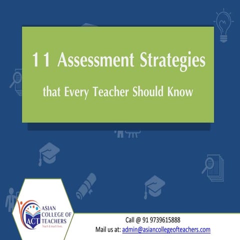 11 Assessment Strategies that Every Teacher Should Know | PPT