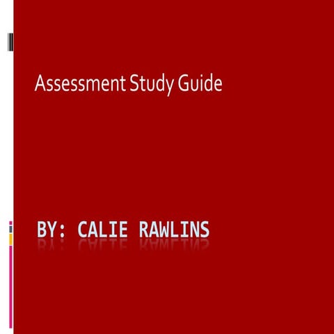 Assessment Study Guide | PPTX