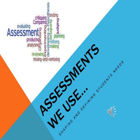 Assessments We Use | PPT