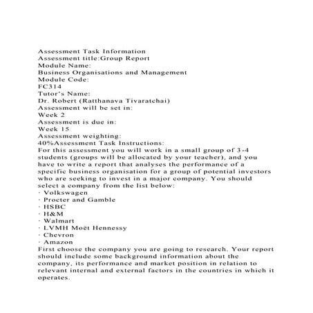 Assessment Task Information Assessment titleGroup ReportMod.docx