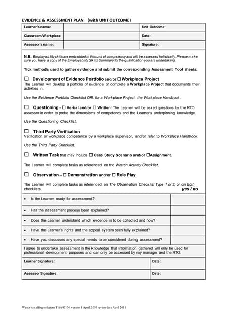 Assessment plan | DOCX