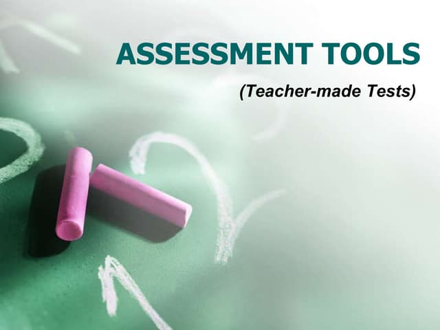Development of assessment tools | PPTX