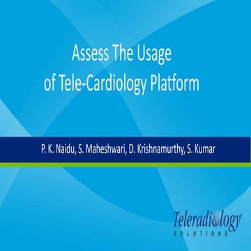 Assess the use of telecardiology platform | PPT