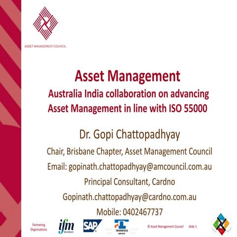 ISO 55000: Asset Management System Workshop | PPTX
