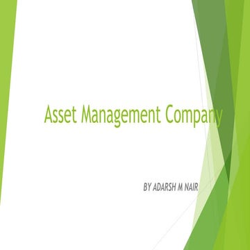 Asset Management Company.pptx | Mutual Funds | Personal Investing
