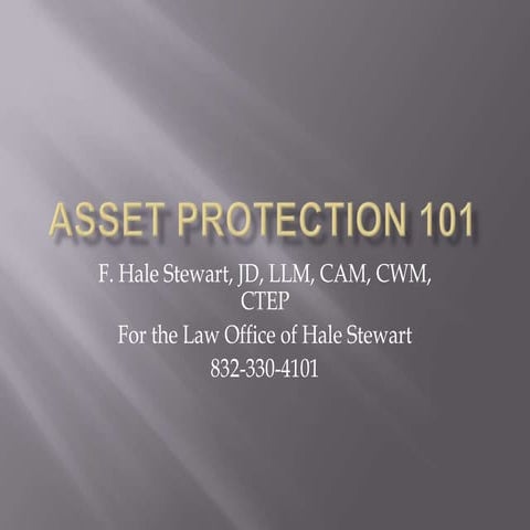 Asset protection 101 | PPTX