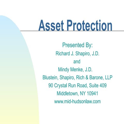 Asset Protection Strategies | PPT