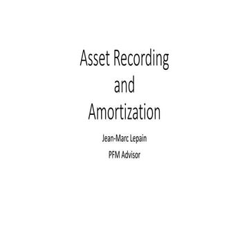Asset recording | PPT