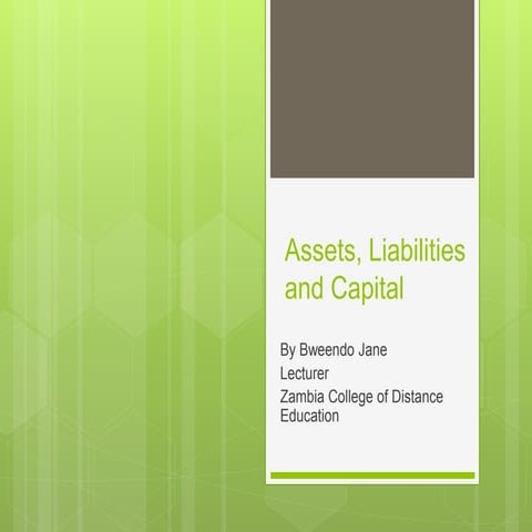 Assets, liabilities and capital | PPTX
