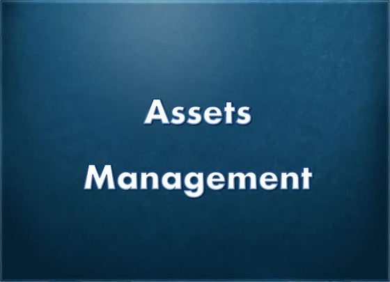 Documentation of Capital Asset Management Policies and Procedures | PDF