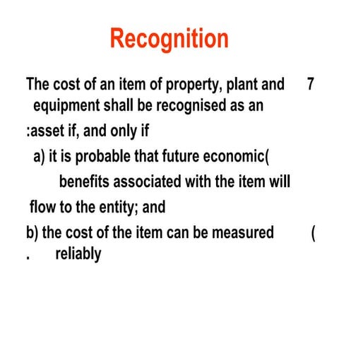 Assets recognition | PPT