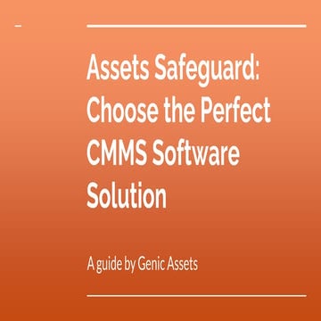 Assets Safeguard.pptx | Operating Systems | Computer Software and ...