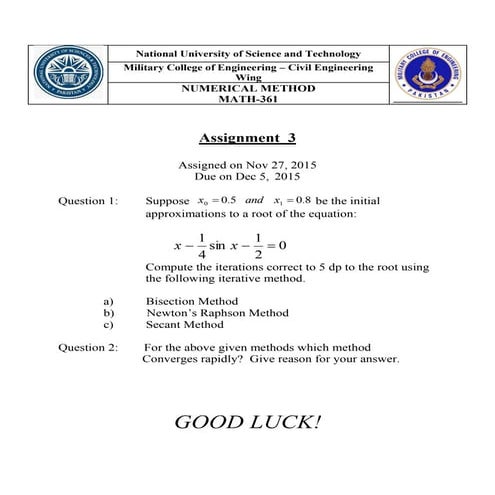 Numerical Methods | PDF