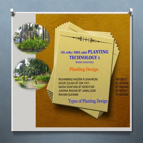 lecture 4 : types of planting design | PPT