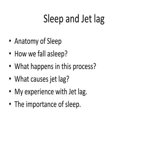 Sleep and Jet lag | PPTX