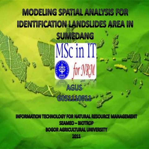 spatial anaylisi using ilwis | PPT