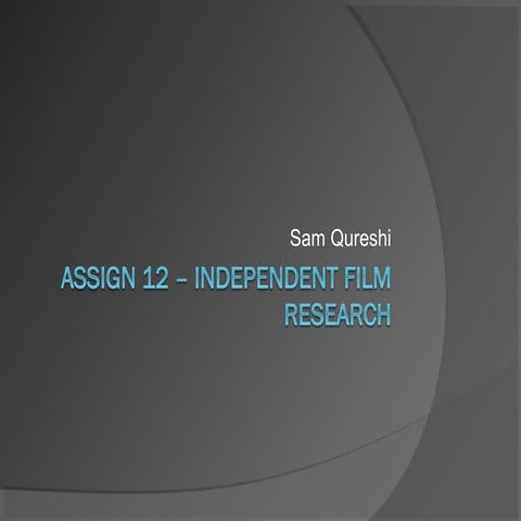 Assignment 12 (4) | PPT