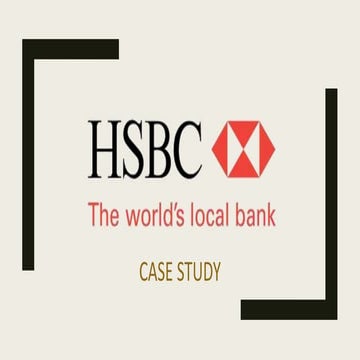 HSBC Case Study IIM Lucknow Marketing Intern | PPTX