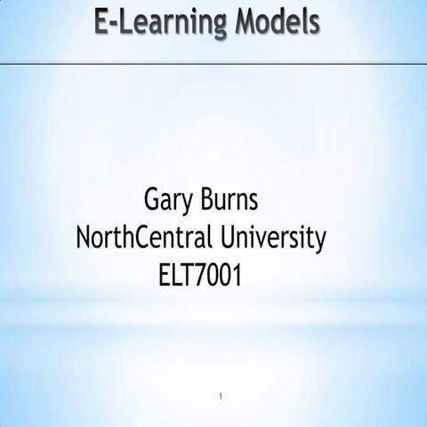 E-Learning Models | PPTX