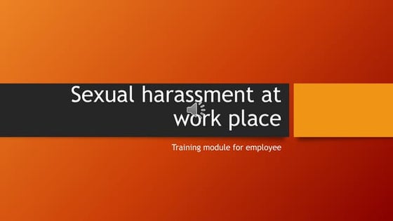School project sexual harassment awareness | PPTX