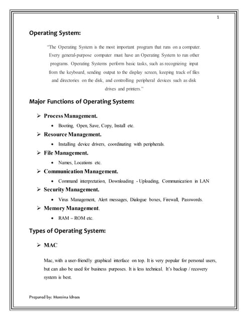 Desktop-operating-system | PPTX | Operating Systems | Computer Software and Applications