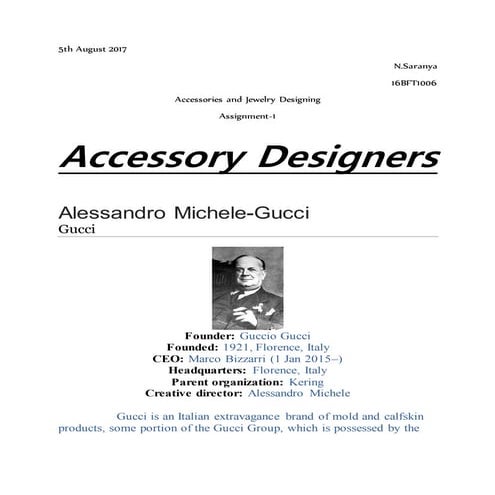 Famous accessory designers | DOCX
