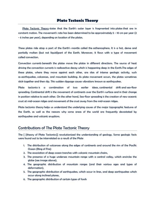 The continental Drift Theory by fb taylor | PPTX | Geography | Science