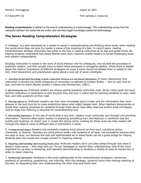 Critical reading | PPTX | Education