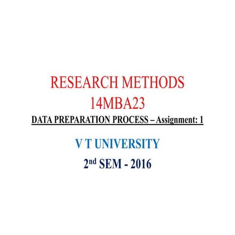 Assignment - DATA PREPARATION PROCESS | PPTX | Educational Assessment ...