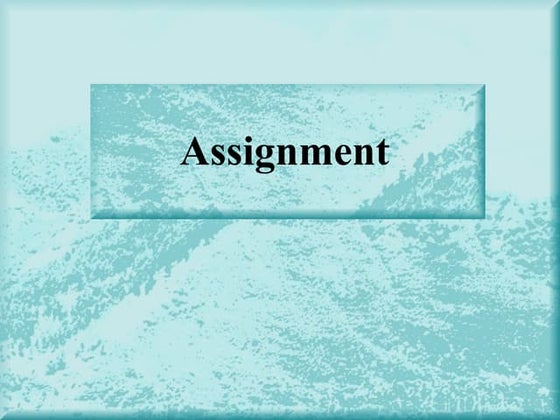 Powerpoint Assignment Example | PPT