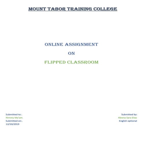 flipped classroom | PDF