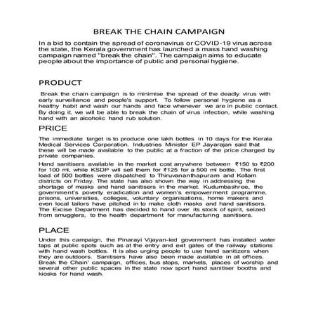 Break the chain campaign | DOCX