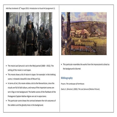Assignment on last samurai | PDF