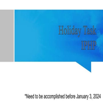 Assignment for every holiday Assignment for every holiday | PPTX