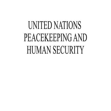 United nations and Human security Notes2 | PPTX