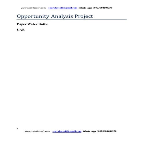 Opportunity Analysis Project | DOCX