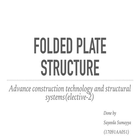 folded plate structure | PDF