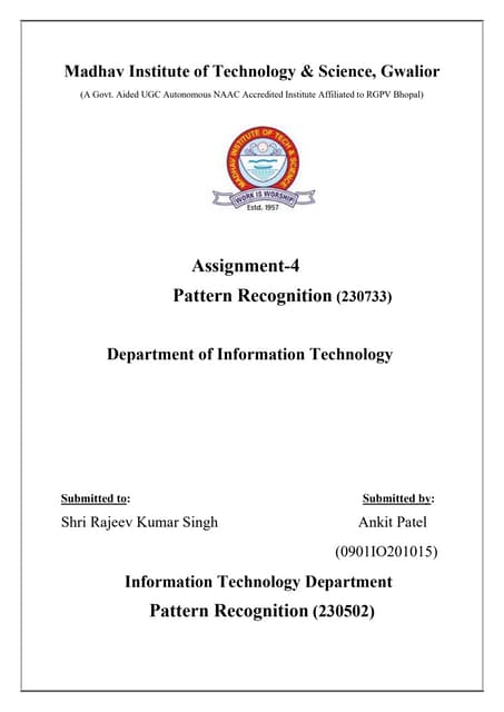 Design Principle Of Pattern Recognition System And Statistical Pattern 6691