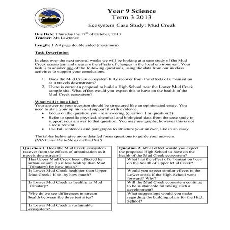 Assignment ecosystem case study | PDF